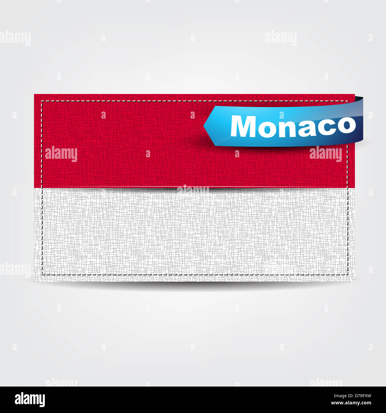 Fabric texture of the flag of Monaco with a blue bow Stock Photo - Alamy