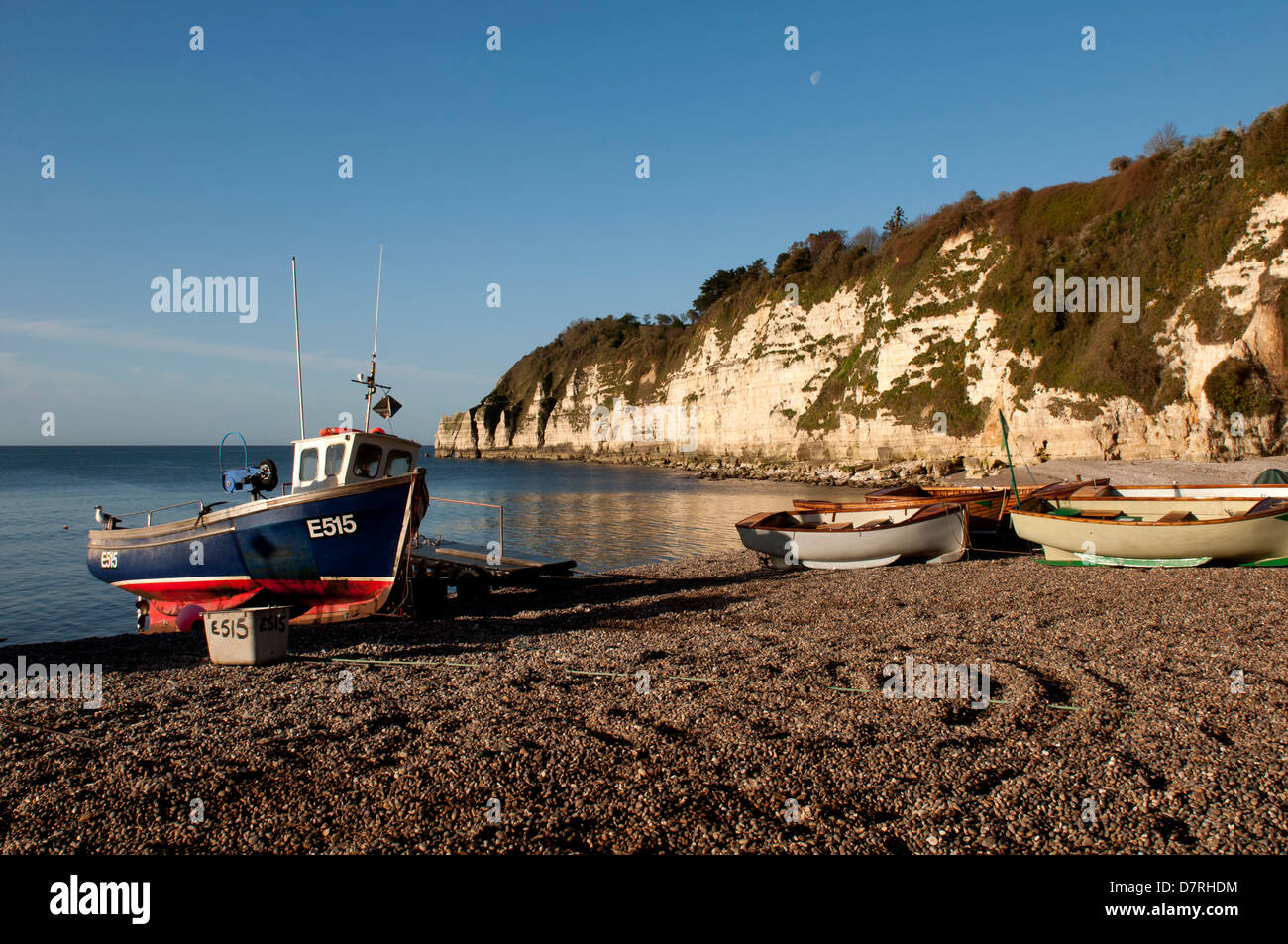The beach and cliffs, Beer, Devon, England, UK Stock Photo - Alamy