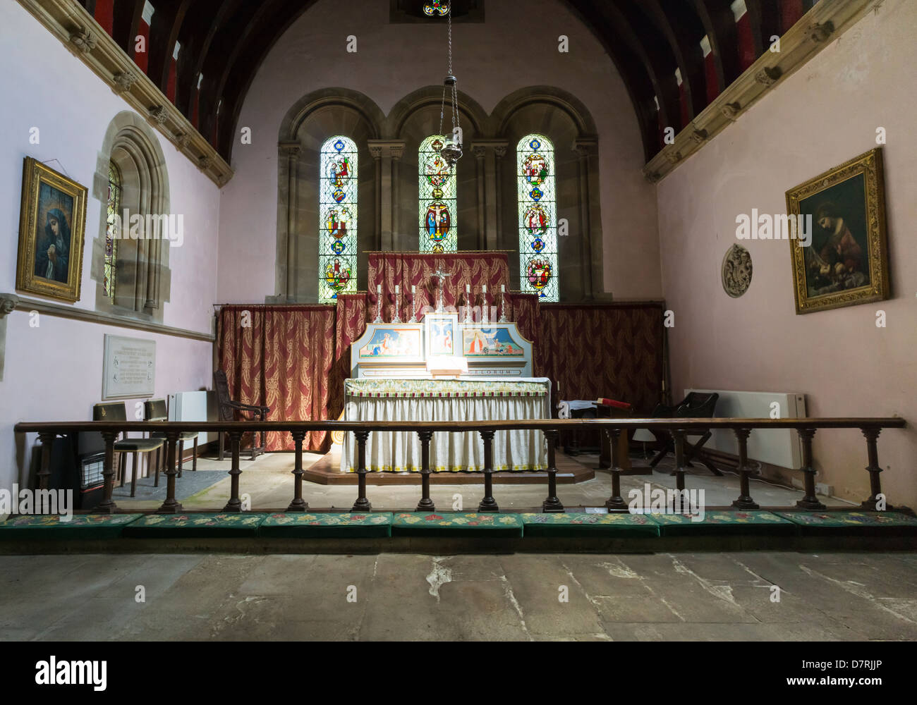 St Michael and all Angels Church at Howick Hall in Northumberland, the ...