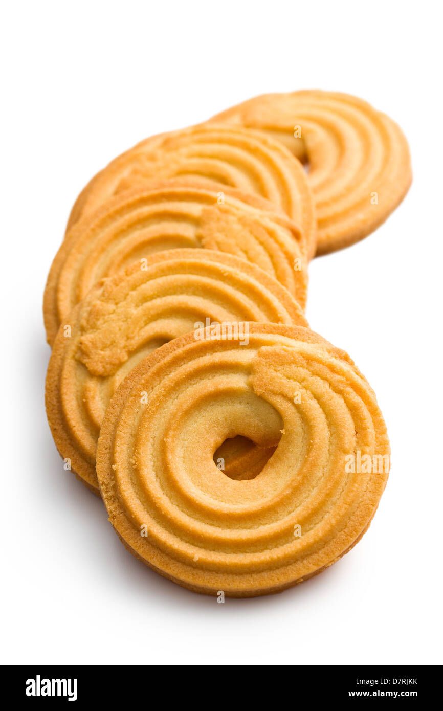 sweet ring biscuit on white background Stock Photo - Alamy