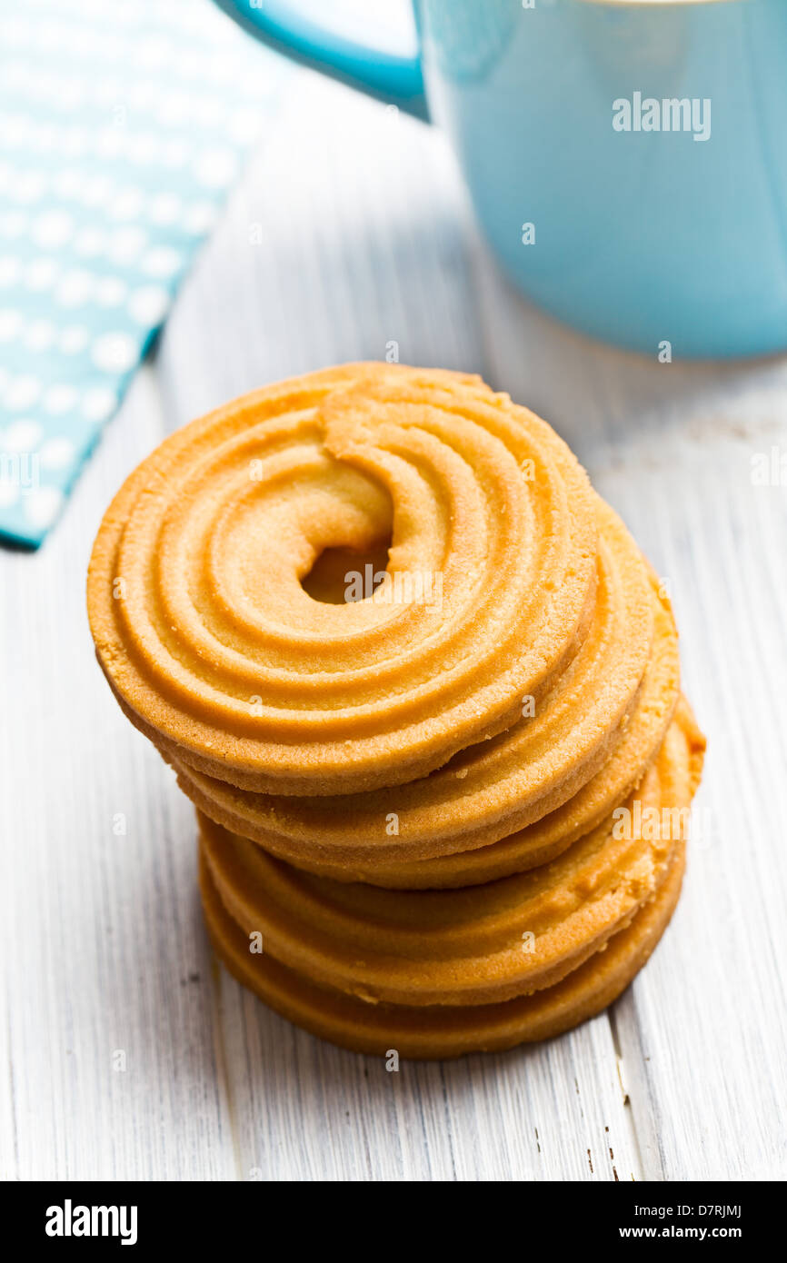 sweet ring biscuit on kitchen table Stock Photo - Alamy