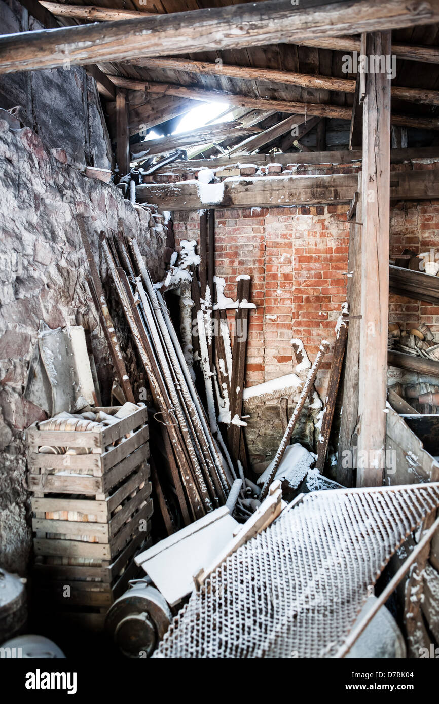 inside shooting of a old and squalid building at winter Stock Photo - Alamy
