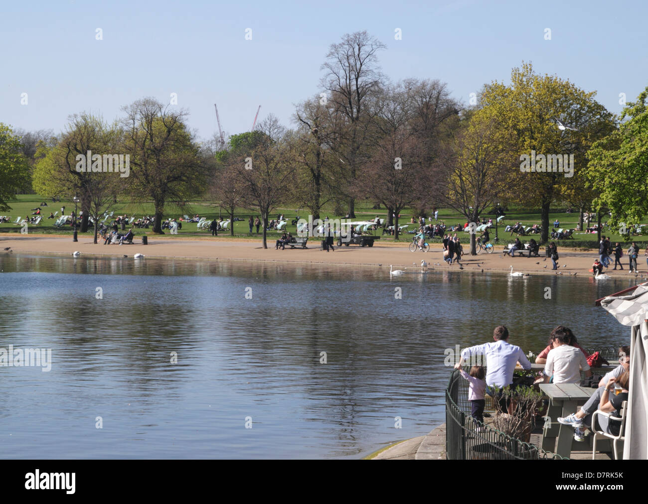 View of The Serpentine at Hyde Park London Stock Photo - Alamy