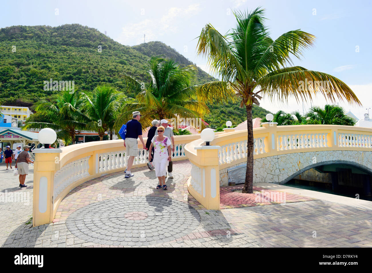 Philipsburg Pedestrian Bridge St. Martin Maarten Caribbean Island ...