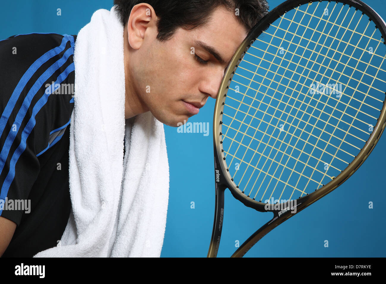 man with tennis racket Stock Photo - Alamy