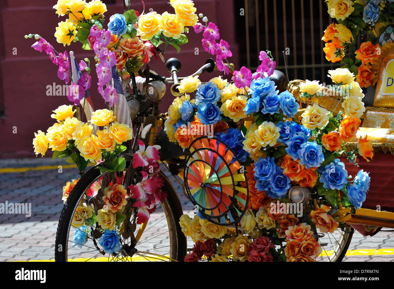 Asia Malaysia Malacca The colourful rickshaws of Malacca Stock Photo ...