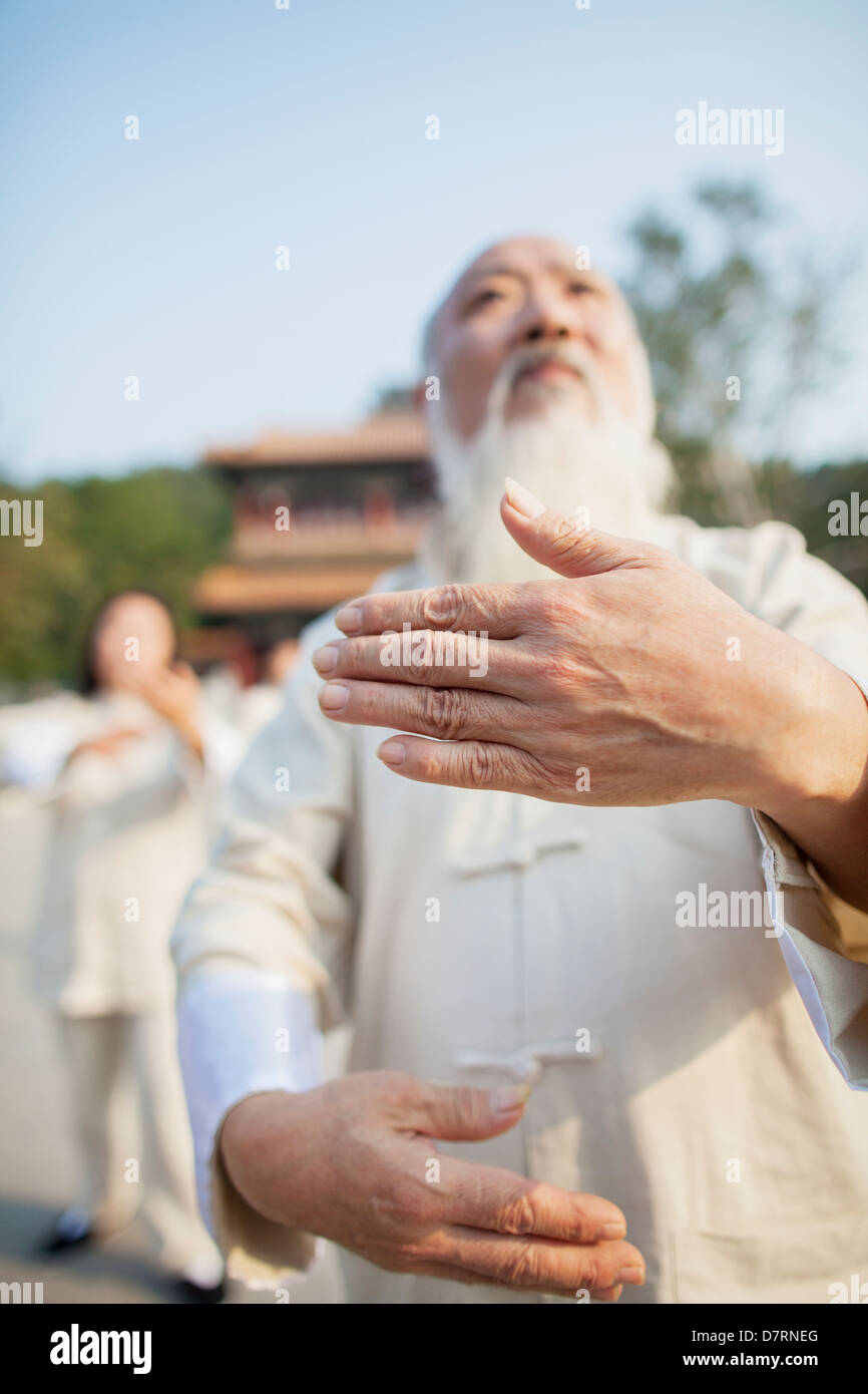 Mature Women Practicing Taijiquan High Resolution Stock Photography and ...
