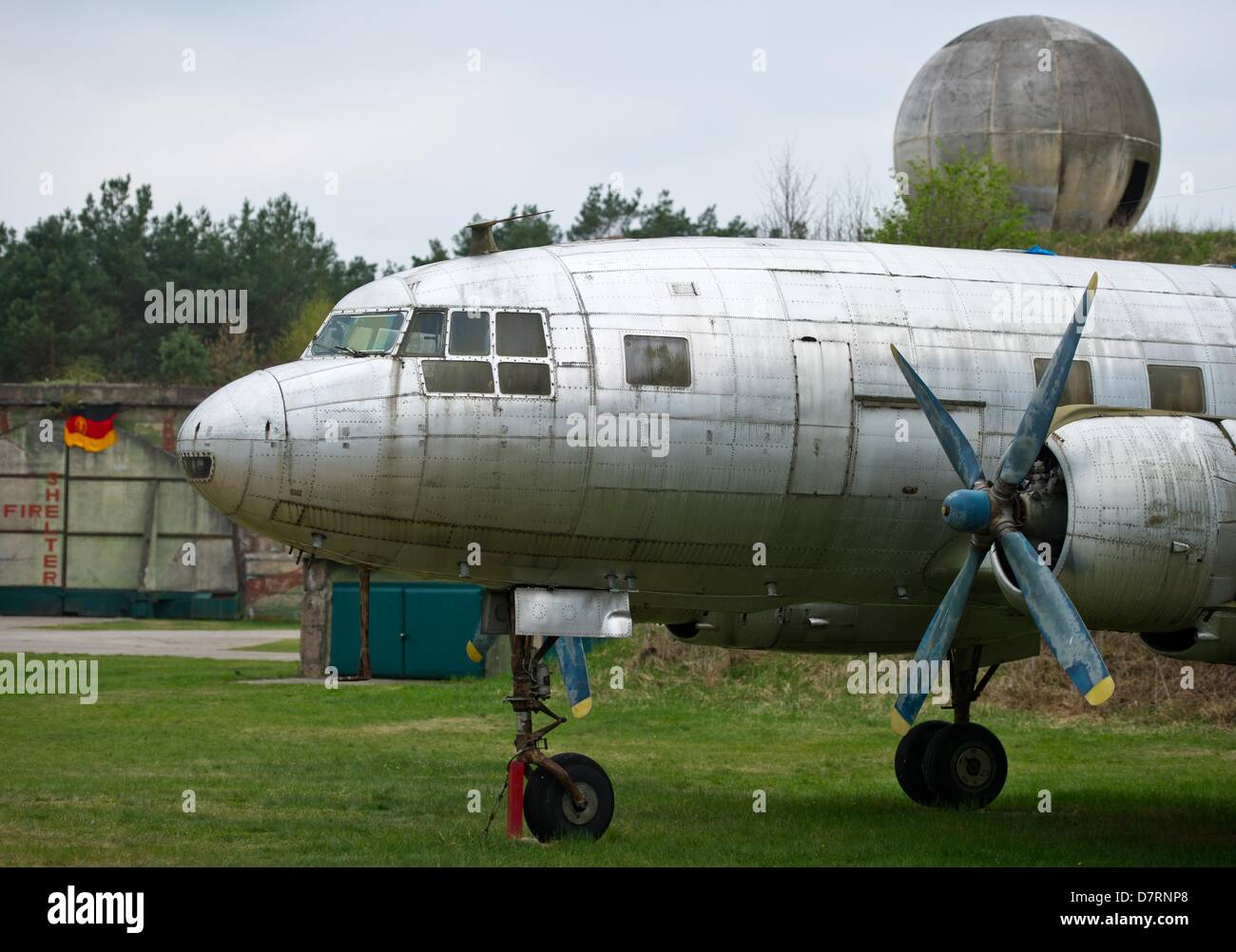 A type IL-14 airplane is on display at the Aviation Museum Finowfurt e ...