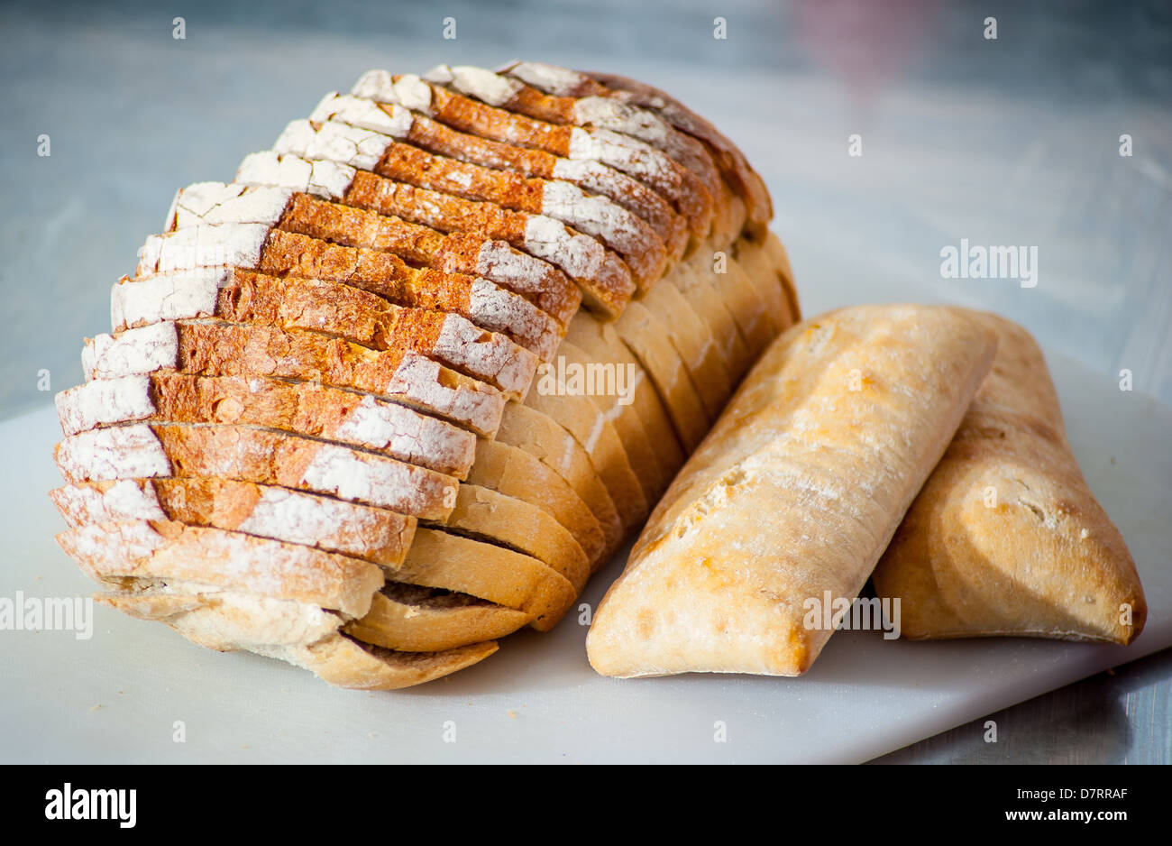 Fresh crusty white bread Stock Photo - Alamy