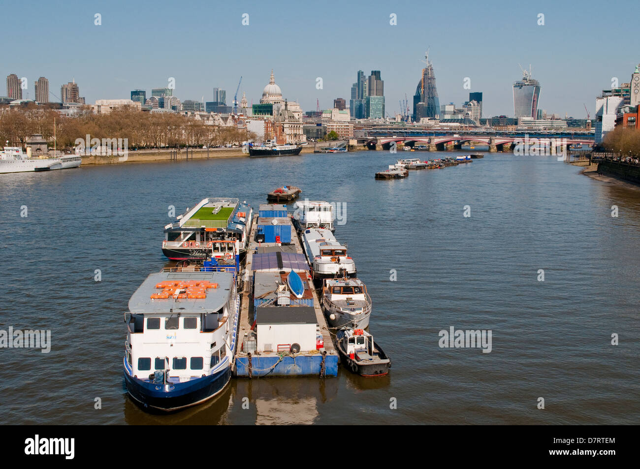London skyline from Waterloo Bridge, London, UK Stock Photo - Alamy