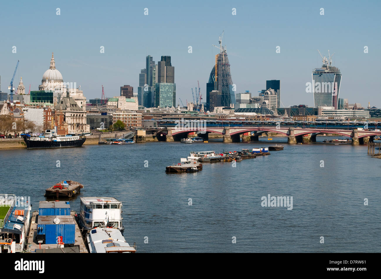 London skyline from Waterloo Bridge, London, UK Stock Photo - Alamy