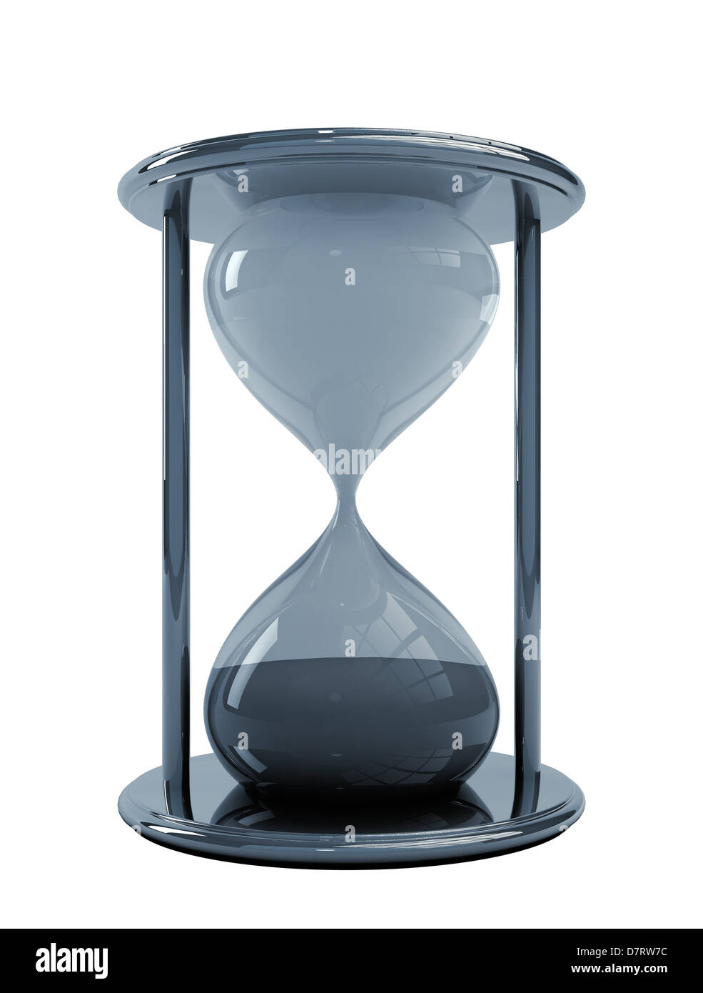 3d Illustration of Sand-glass, isolated on white background Stock Photo ...