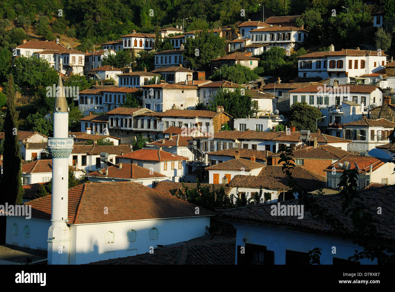 SIRINCE, TURKEY. An elevated view of the town and mosque. 2011 Stock ...