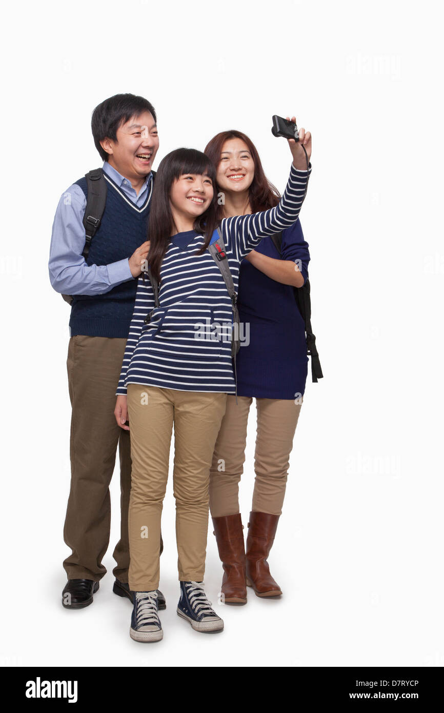 White background chinese family hi-res stock photography and images - Alamy