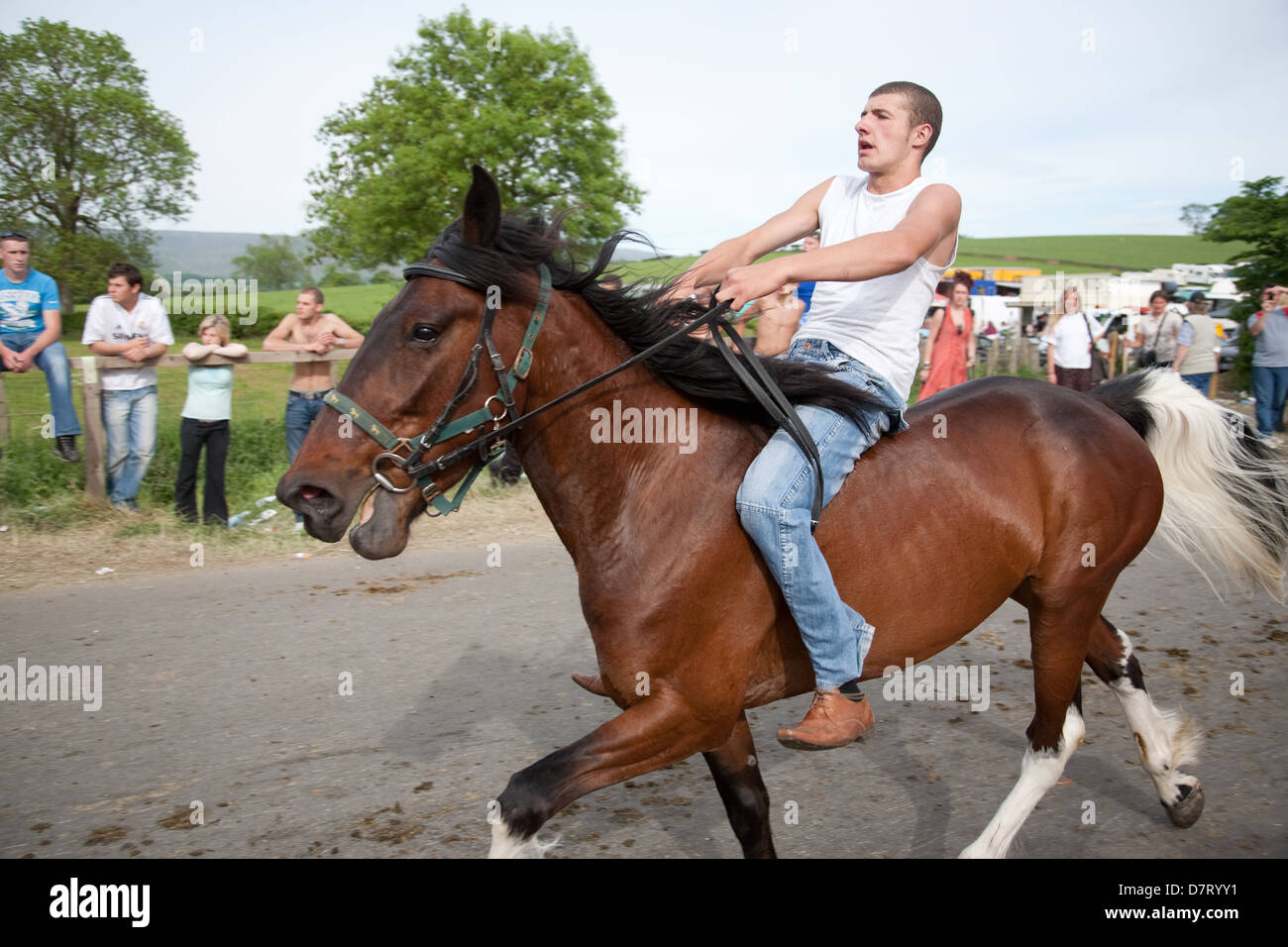 Man riding horse bareback in hi-res stock photography and images - Alamy
