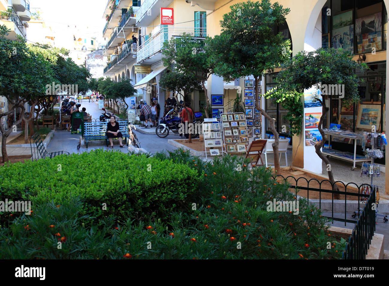 Tourist shops in old greek hi-res stock photography and images - Alamy