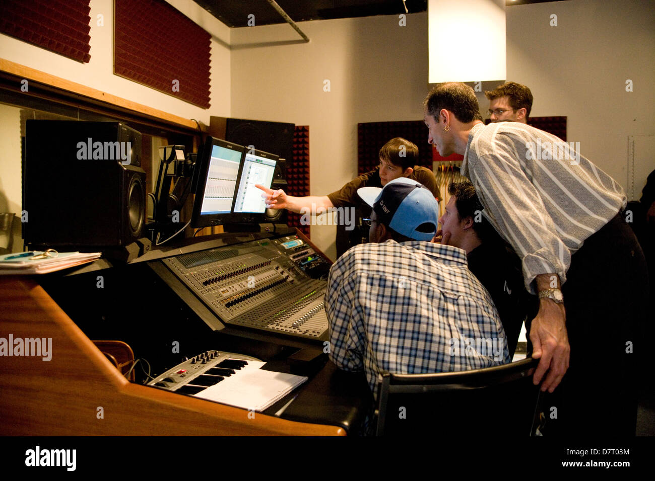 Music recording studio Stock Photo - Alamy