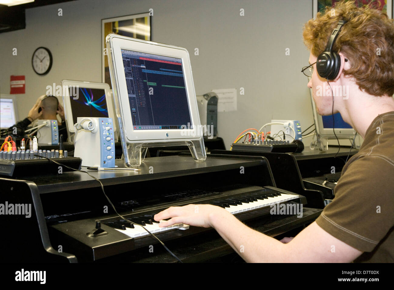 Musician in recording studio Stock Photo - Alamy