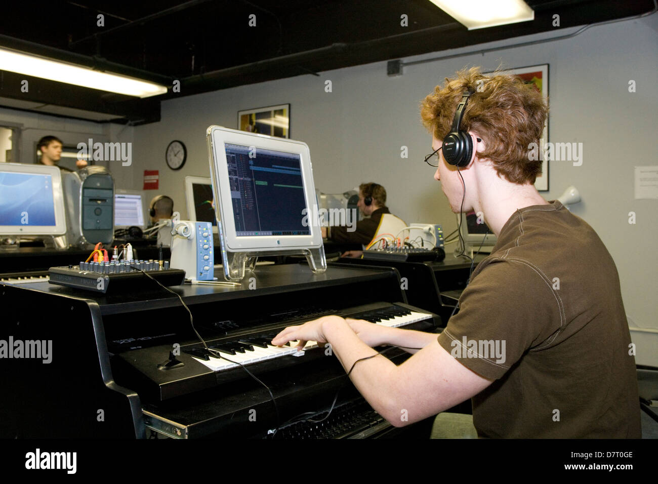 Musician in recording studio Stock Photo - Alamy