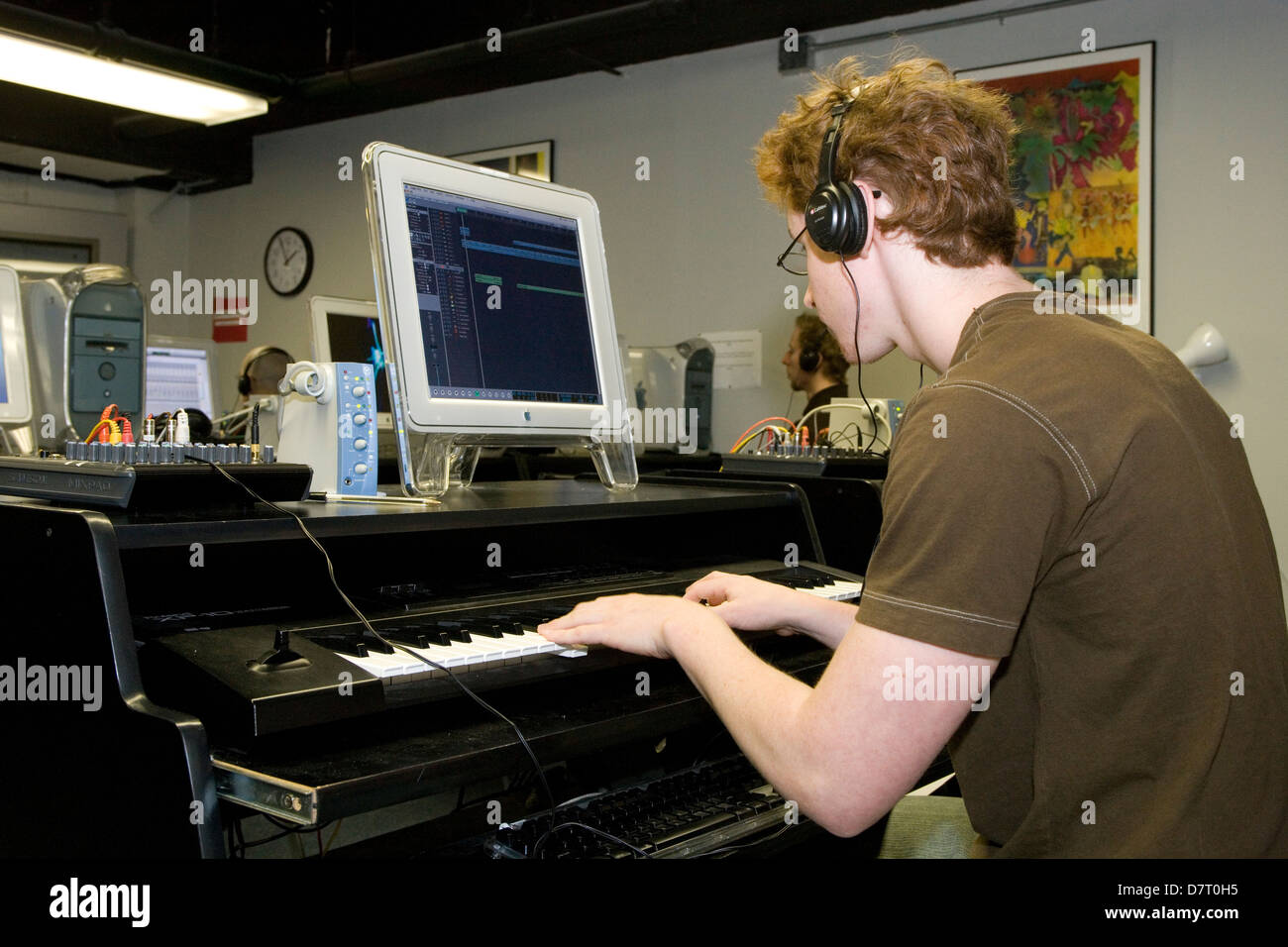 Musician in recording studio Stock Photo - Alamy