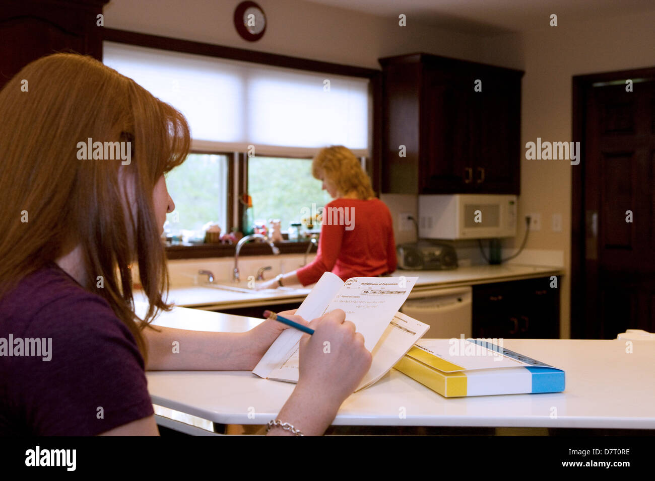 Maths homework parent hi-res stock photography and images - Alamy