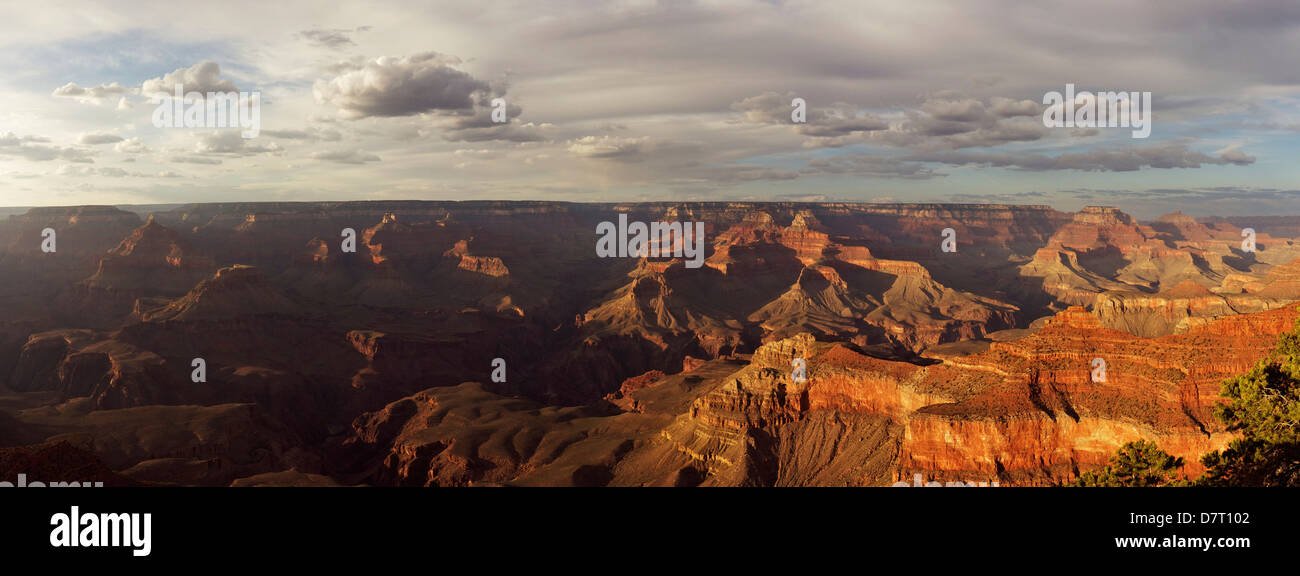 Grand Canyon Sunset from Yavapai Point Panorama Stock Photo - Alamy
