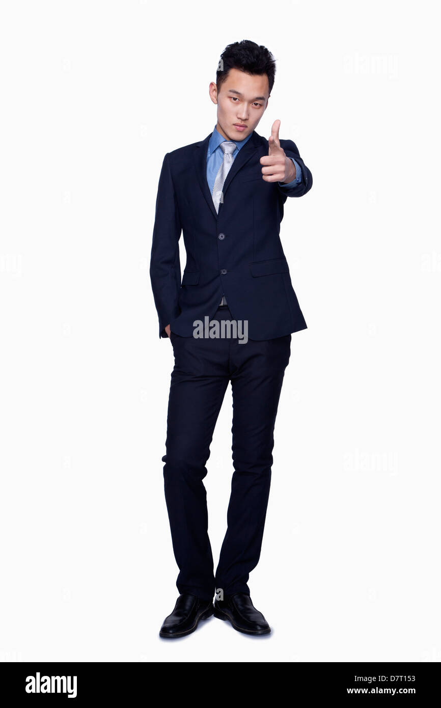 Businessman Making a Gun with His Hand Stock Photo - Alamy