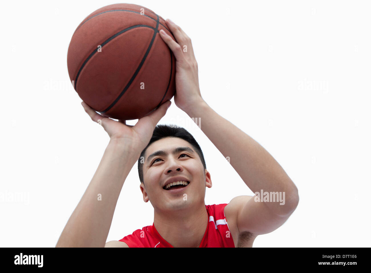 Basketball Player Lining Up His Shot Stock Photo - Alamy