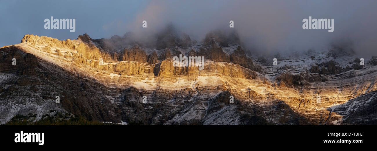 Clouds Over Peak in Banff National Park Stock Photo - Alamy