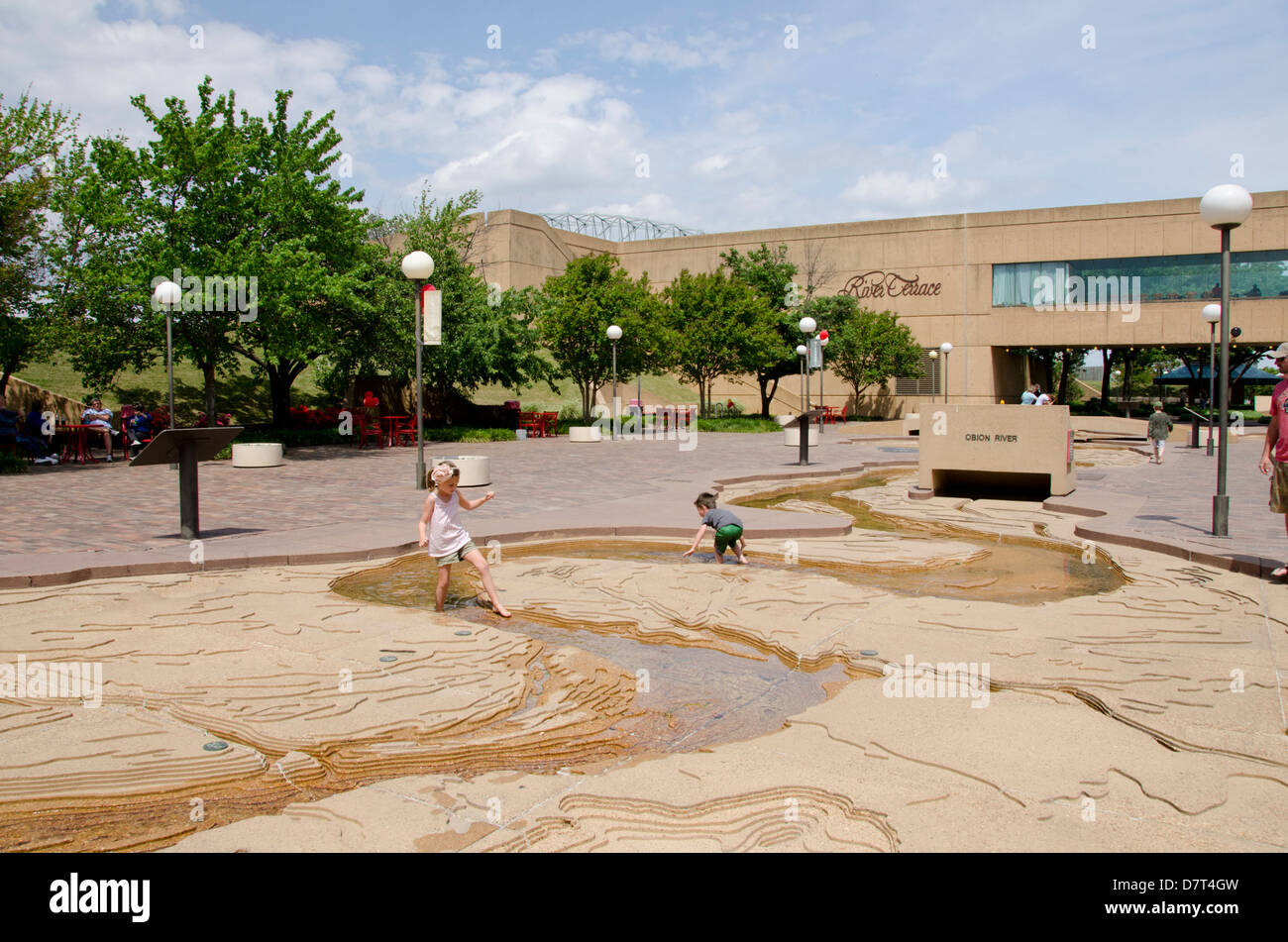 Tennessee, Memphis. Mud Island River Park. Scale model of the ...