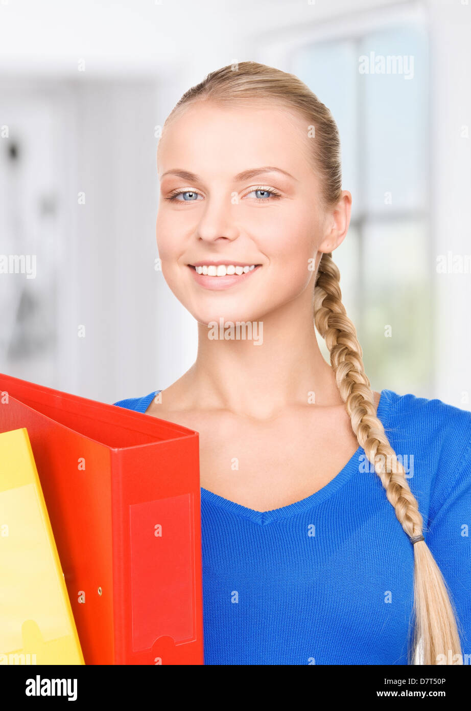 young attractive businesswoman with folders Stock Photo - Alamy young attractive businesswoman with folders Stock Photo - Alamy