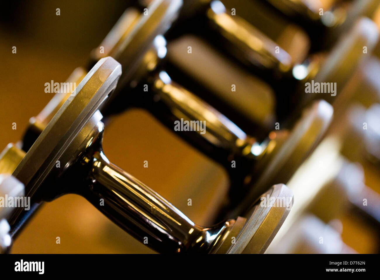 Set of weights in a small gym Stock Photo - Alamy