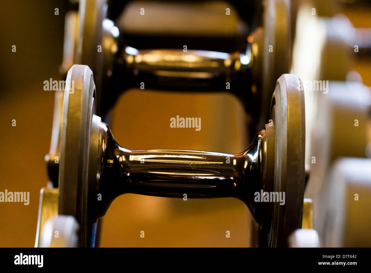 Set of weights in a small gym Stock Photo - Alamy