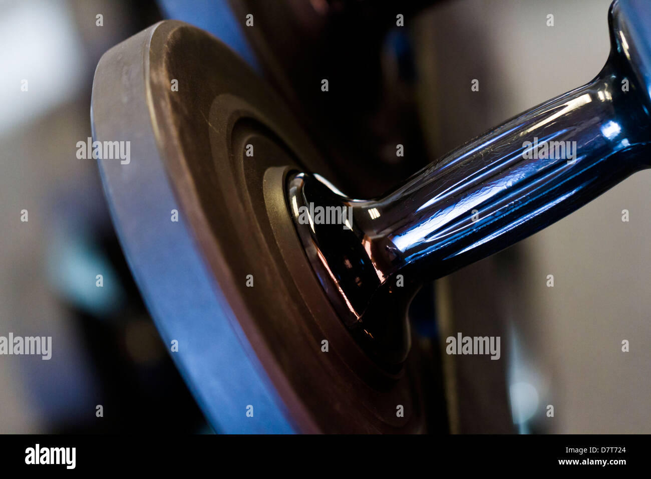 Set of weights in a small gym Stock Photo - Alamy