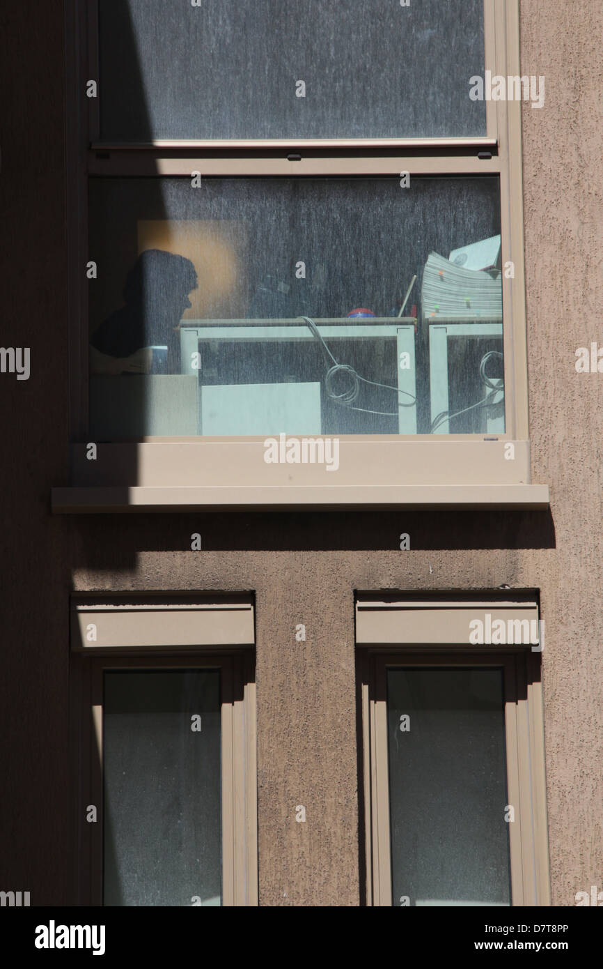 Person window view rome hi-res stock photography and images - Alamy