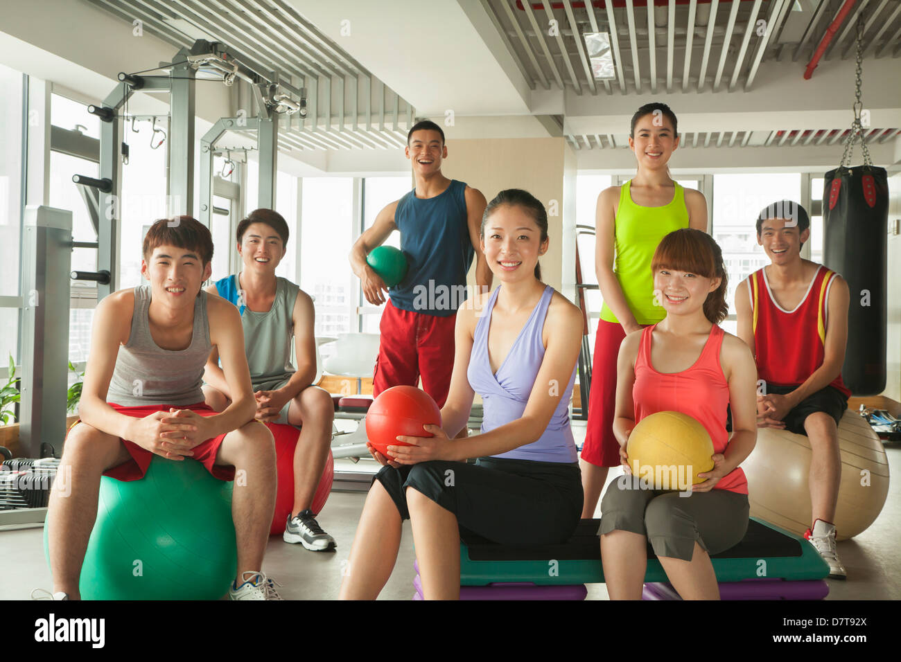 Group of seven people standing hi-res stock photography and images - Alamy