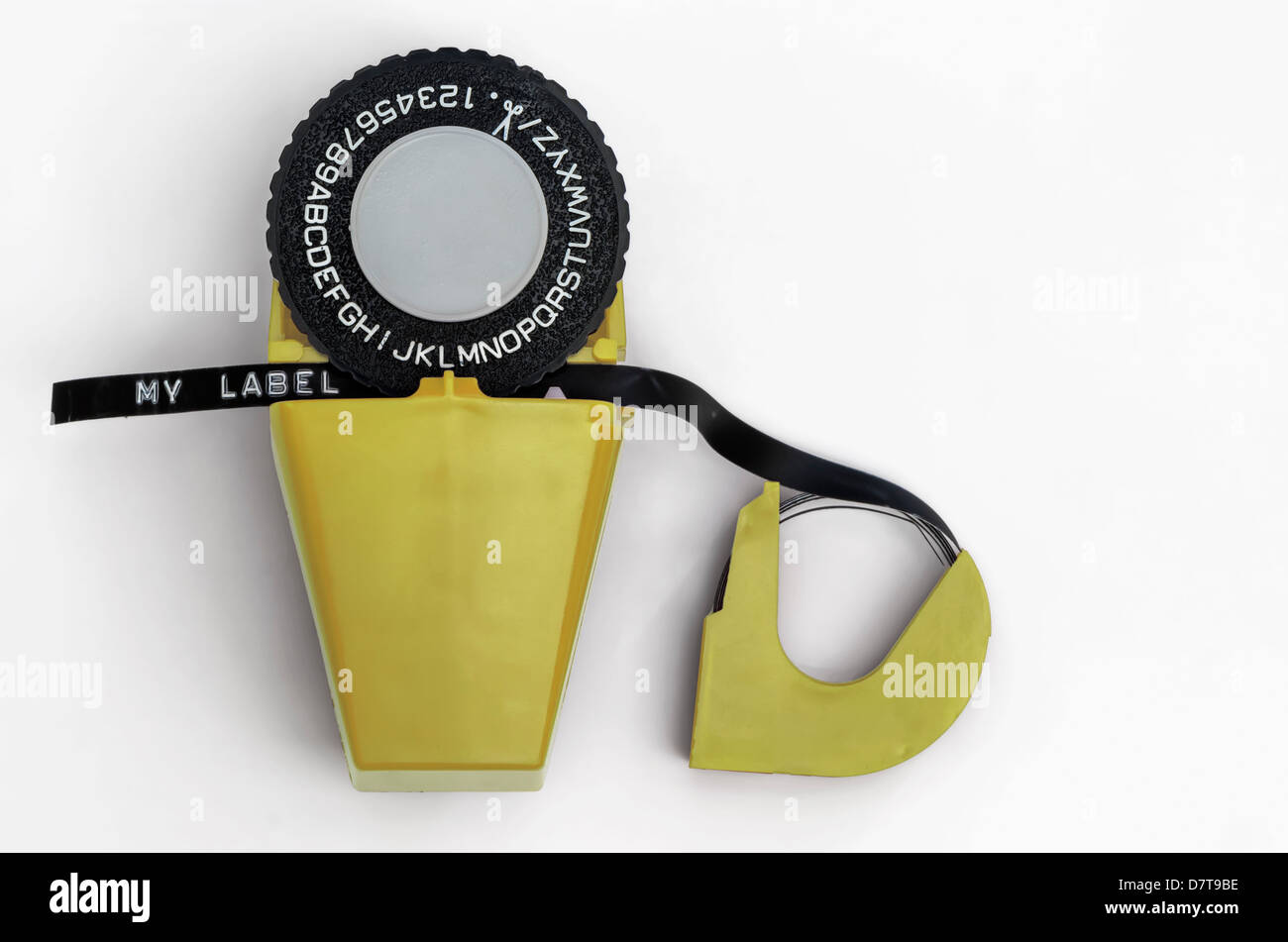 Label Maker 04-Yellow Stock Photo - Alamy