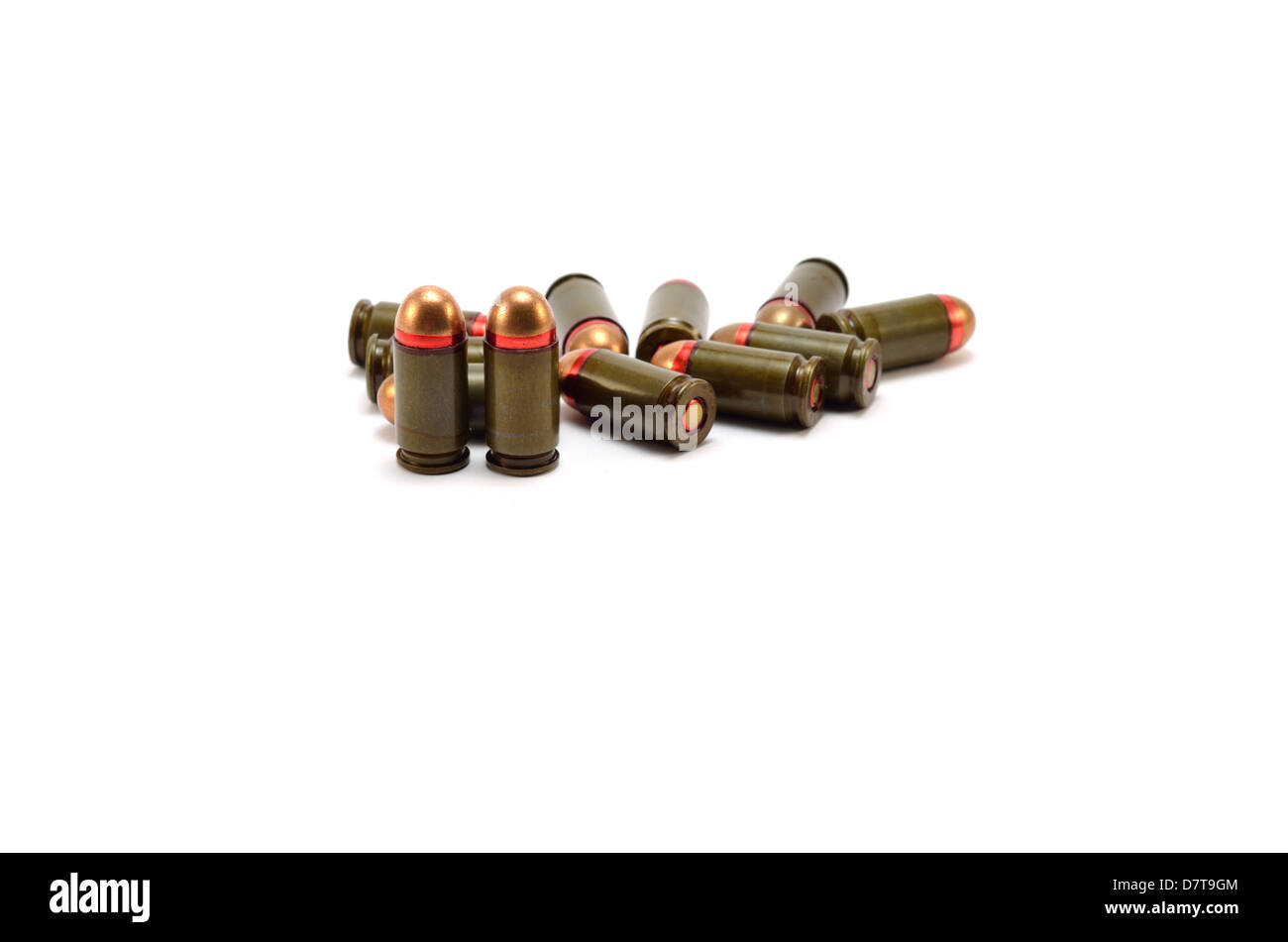 many bullets on a white background in a pile Stock Photo - Alamy