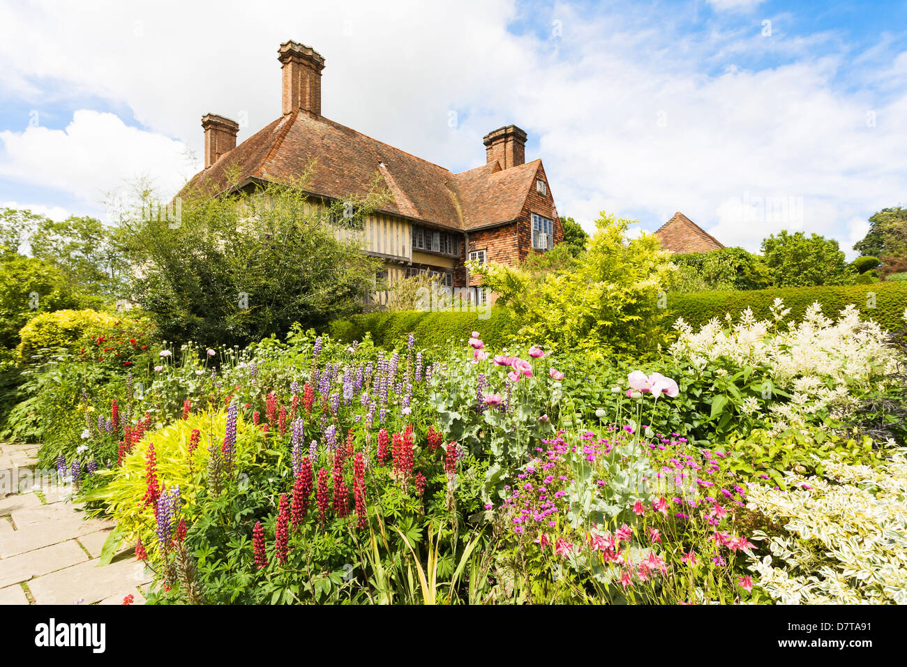 Great Dixter, Northiam, East Sussex, England - the long border and view ...