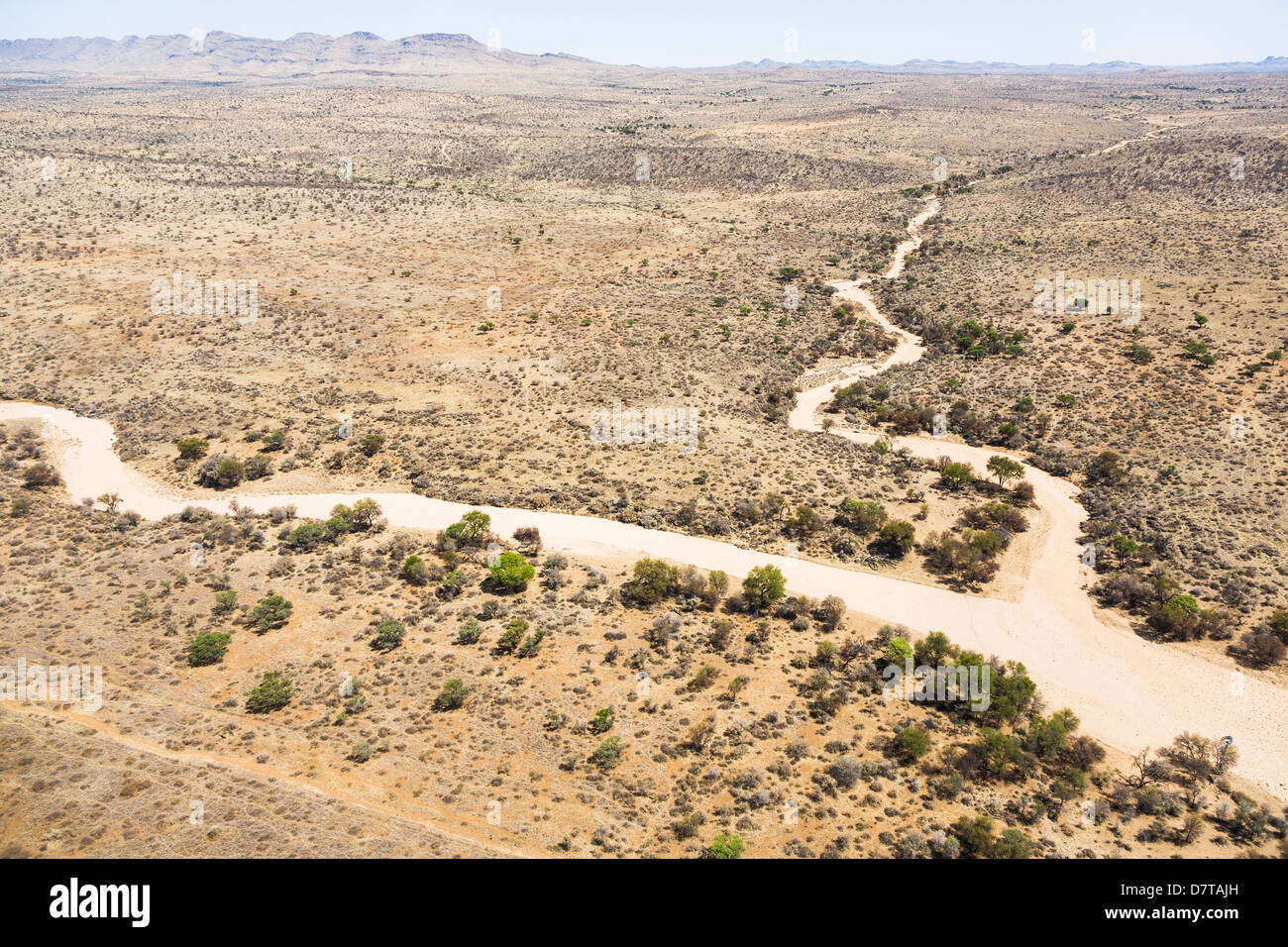 Namibia - aerial view of river beds in parched desert Stock Photo - Alamy