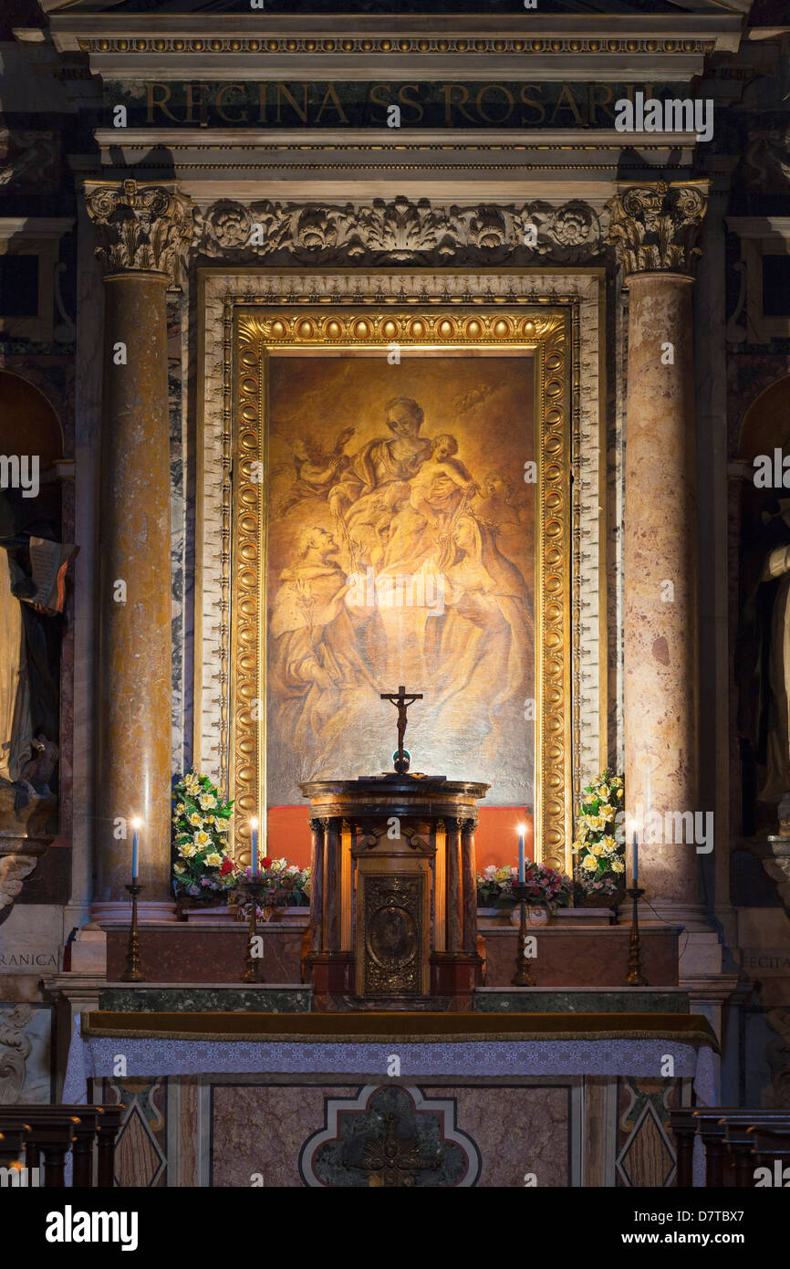 The altarpiece of the Capranica chapel,basilica of Saint Mary above ...