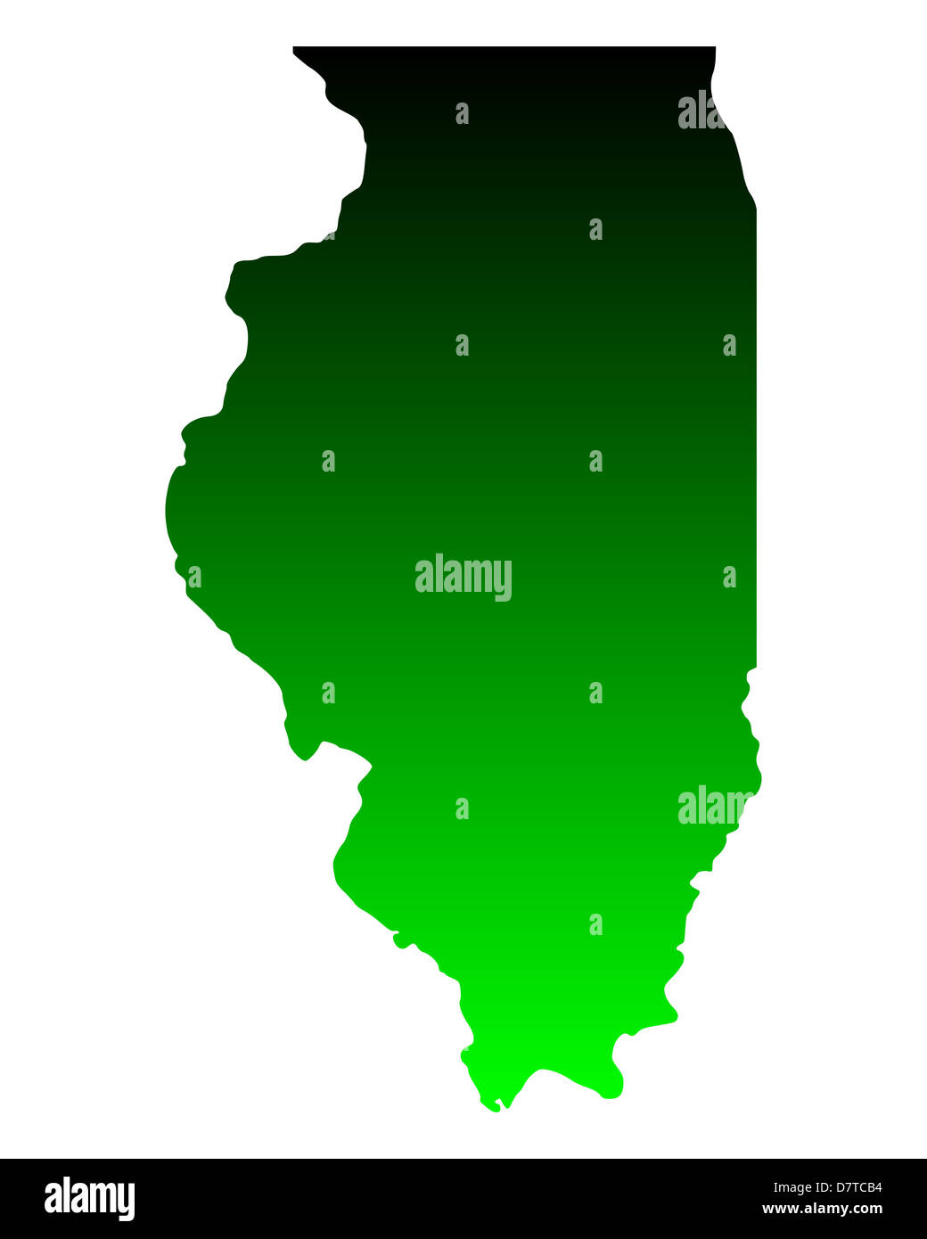 Map of Illinois Stock Photo - Alamy