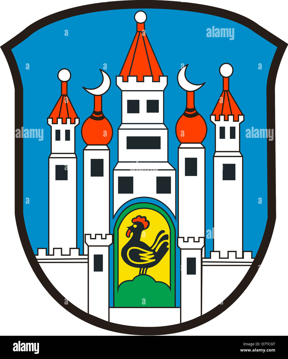 Coat of arms of the German city Meiningen in Thuringia Stock Photo - Alamy