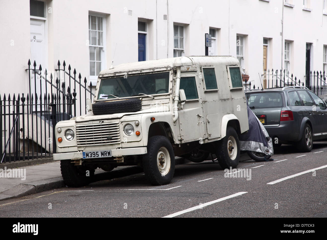Ex Military armored Land Rover on the streets of Paddington in London ...