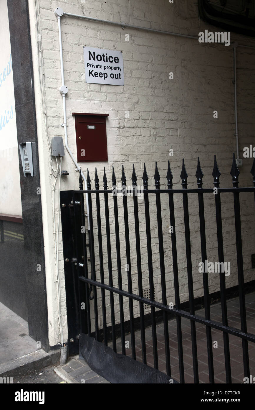 Secure private courtyard gate to an exclusive development in Paddington ...