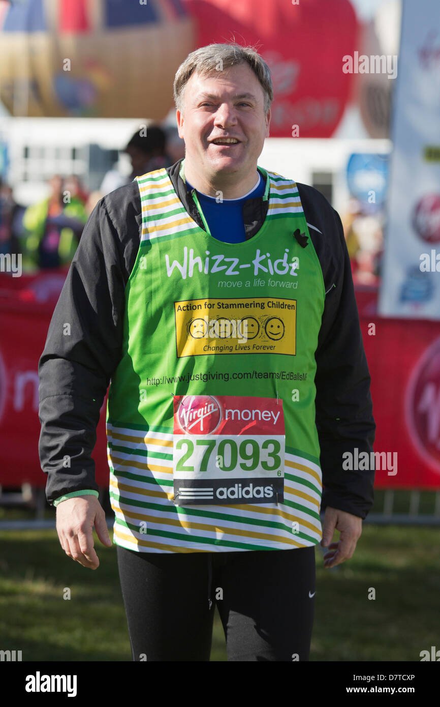 Labour MP Ed Balls. Celebrity Runners at a photocall before the start ...