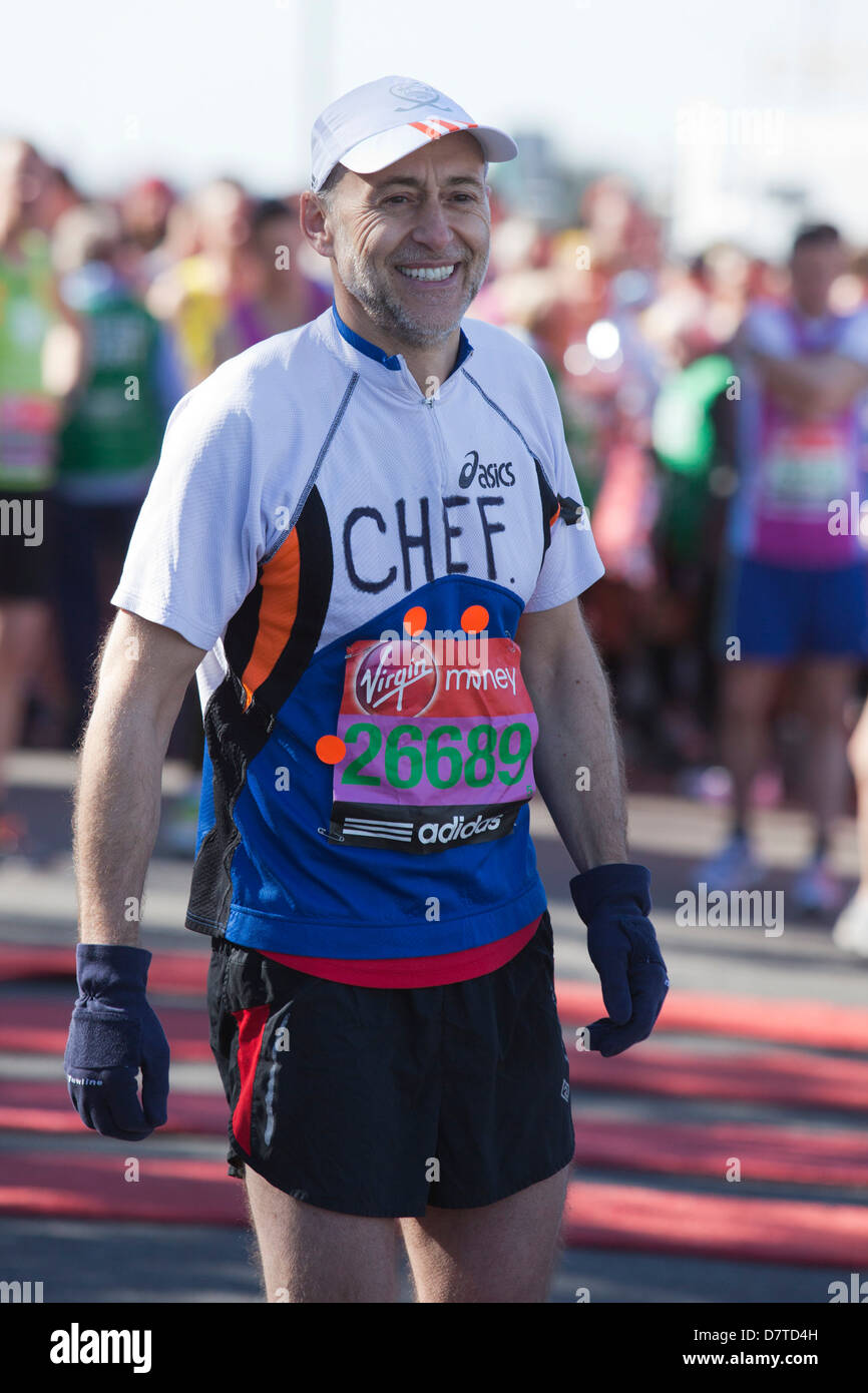 Chef Michel Roux Jr. Celebrity Runners at a photocall before the start ...