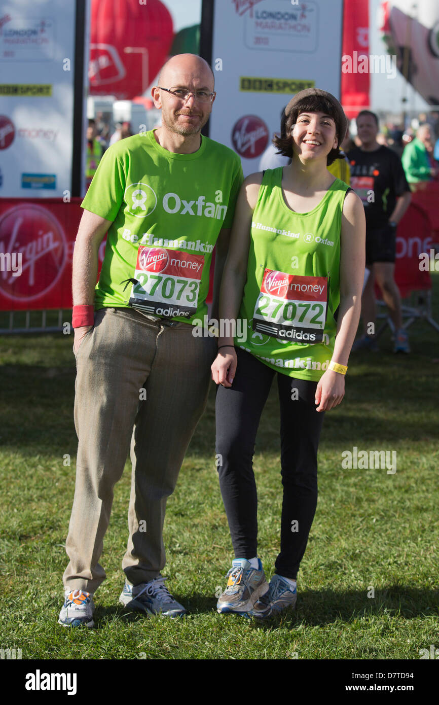 Tilly and Wayne Hemingway. Celebrity Runners at a photocall before the ...