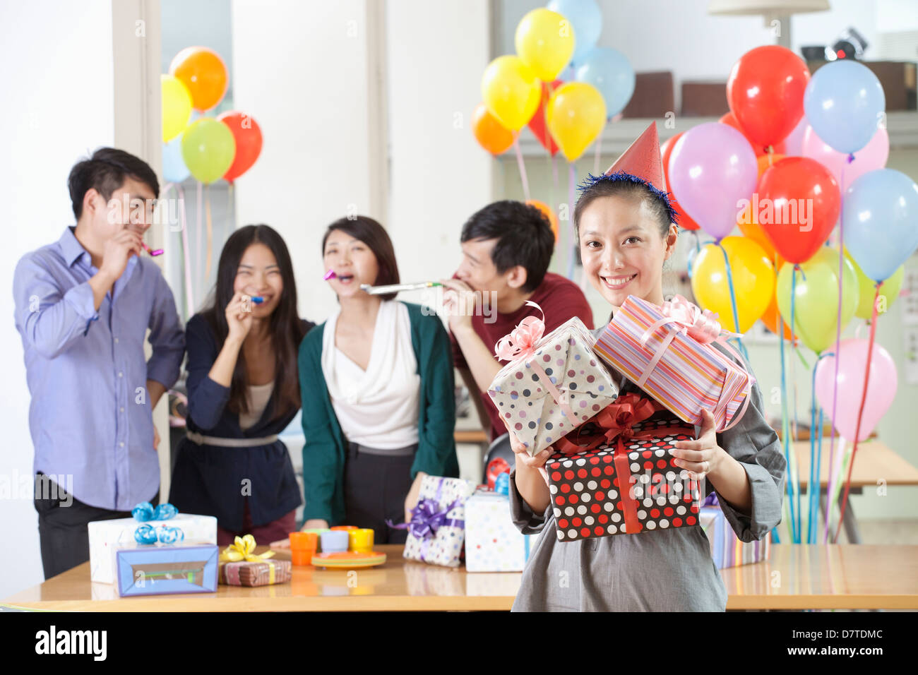 Business People Enjoying Office Party Stock Photo - Alamy