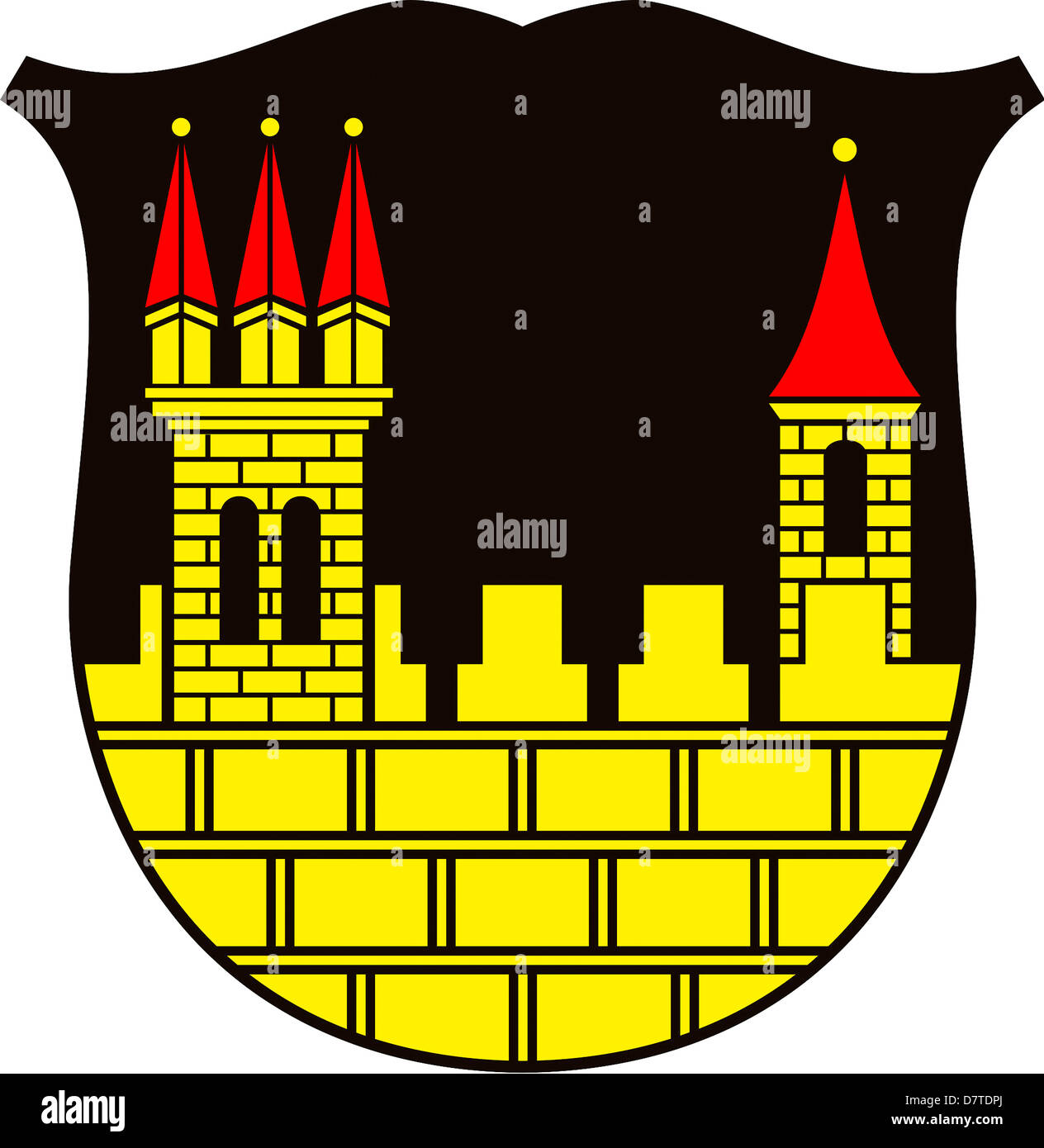 Coat of arms of the German city Radeburg in Saxony Stock Photo - Alamy